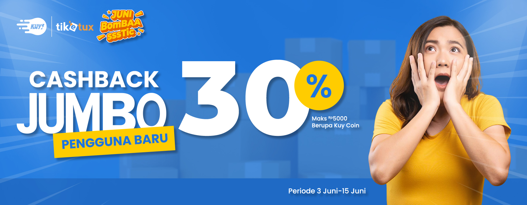 Juni Bombastic: Ongkir Lebih Hemat dengan Cashback Jumbo 30%